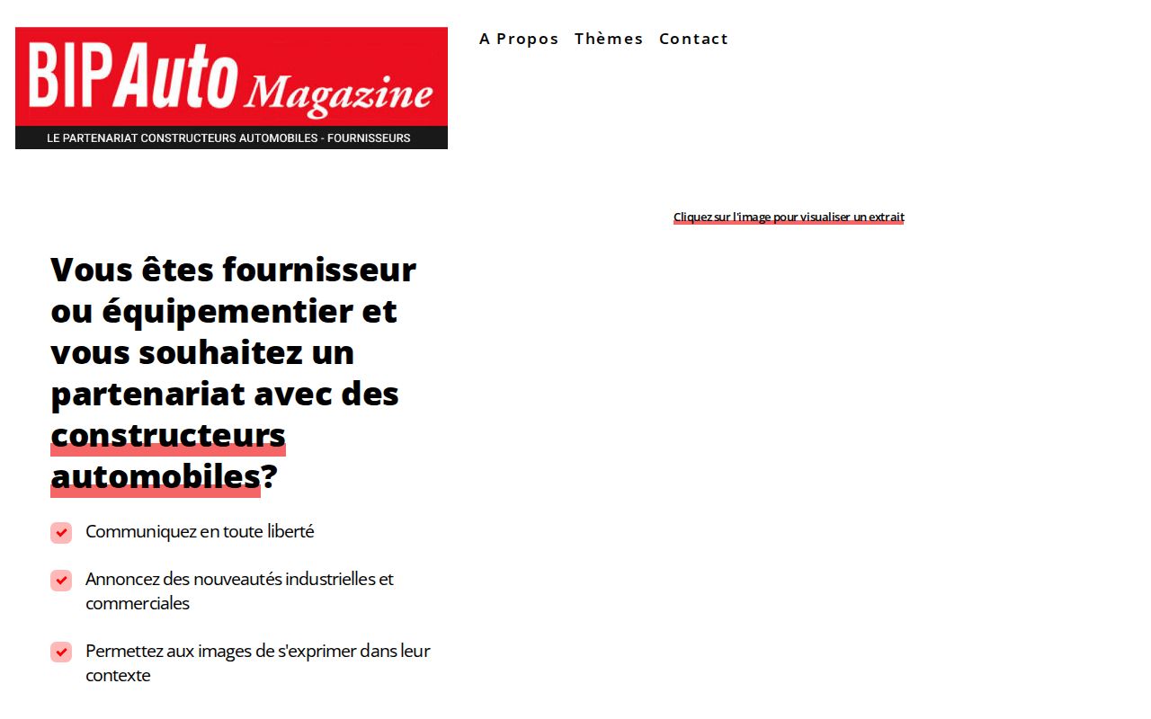 Bip Auto Magazine : Le Partenaire Clé Entre Constructeurs et ...